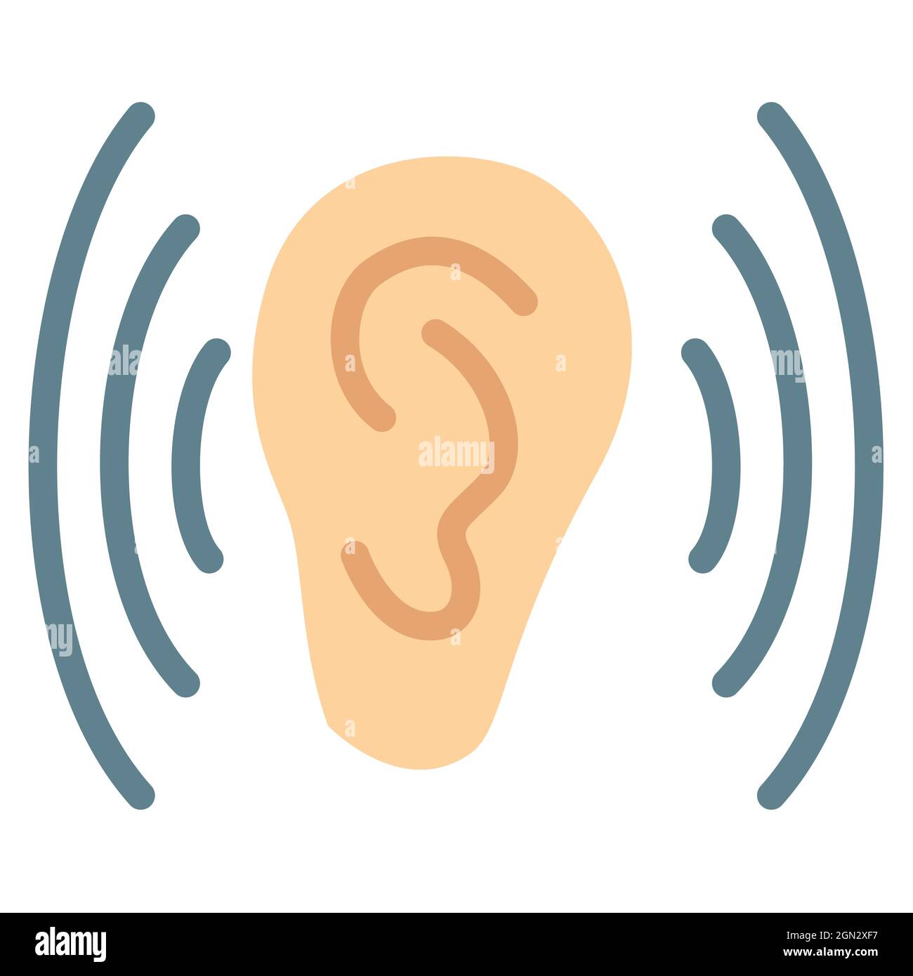 listen or hear ears communication single isolated icon with flat style ...