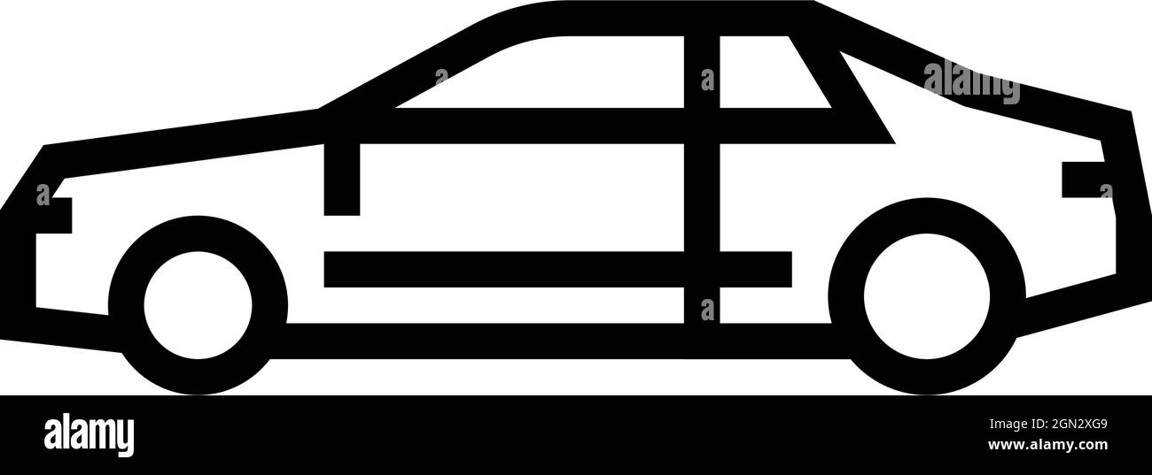 coupe car line icon vector illustration Stock Vector Image & Art - Alamy