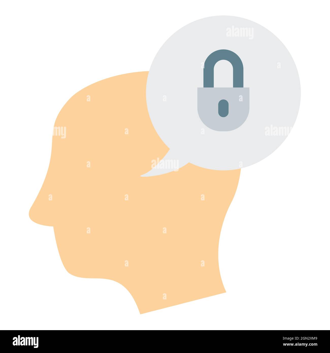 introvert psychology thought single isolated icon with flat style ...