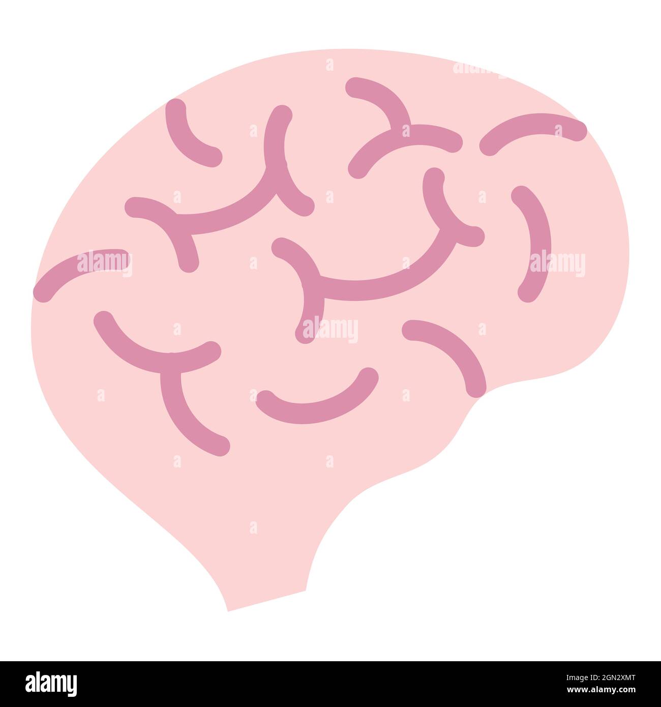 brain intelligence mind single isolated icon with flat style vector ...