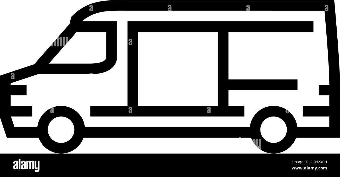 cargo van car line icon vector illustration Stock Vector Image & Art ...