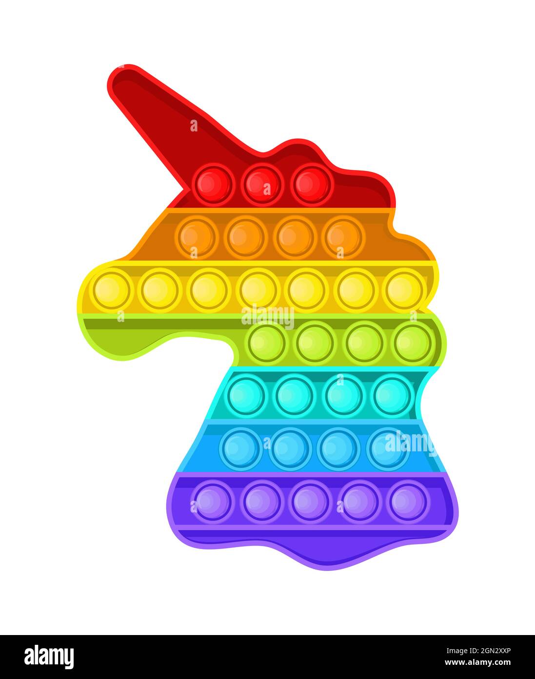 Pop it fidget, antistressor toy vector in flat style. Trendy sensory ...