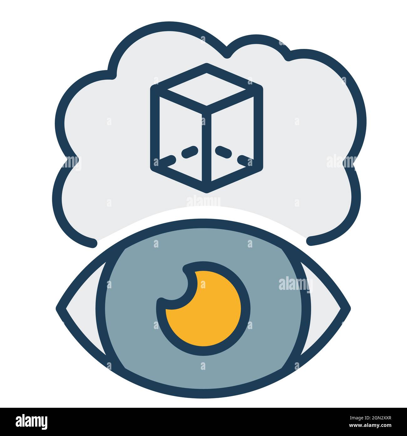 visualize see imagine vision single isolated icon with filled line ...