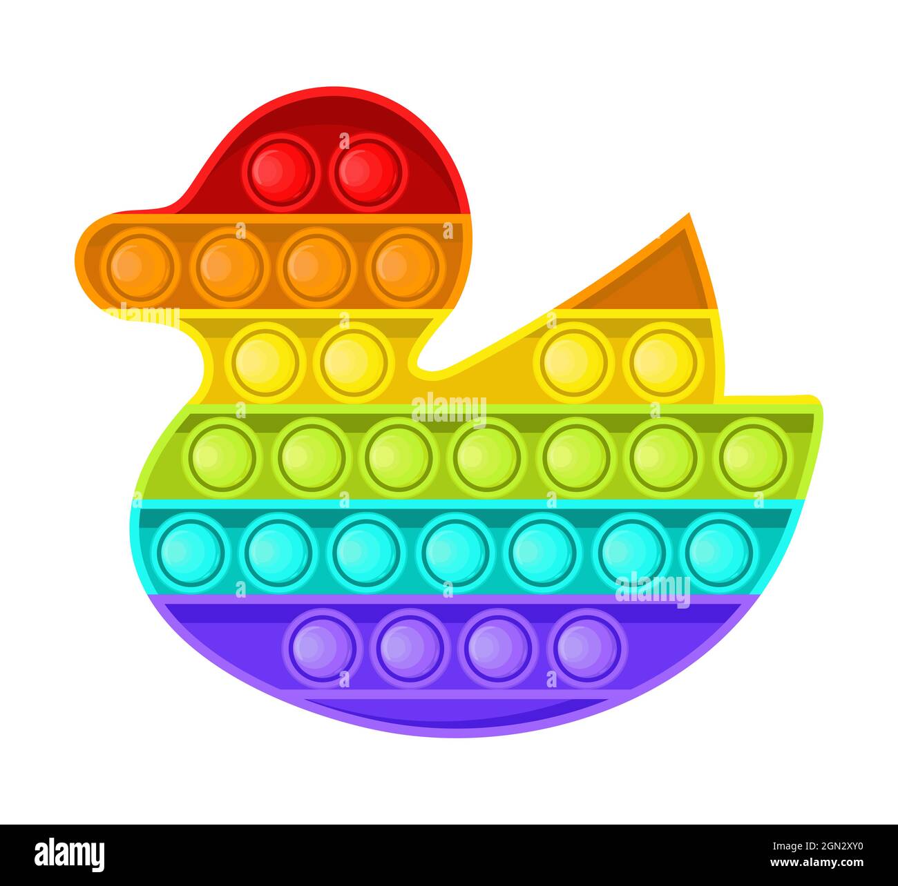 Pop it fidget, antistressor toy vector in flat style. Trendy sensory ...