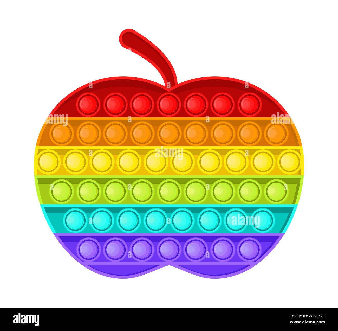 Pop it fidget, antistressor toy vector in flat style. Trendy sensory ...