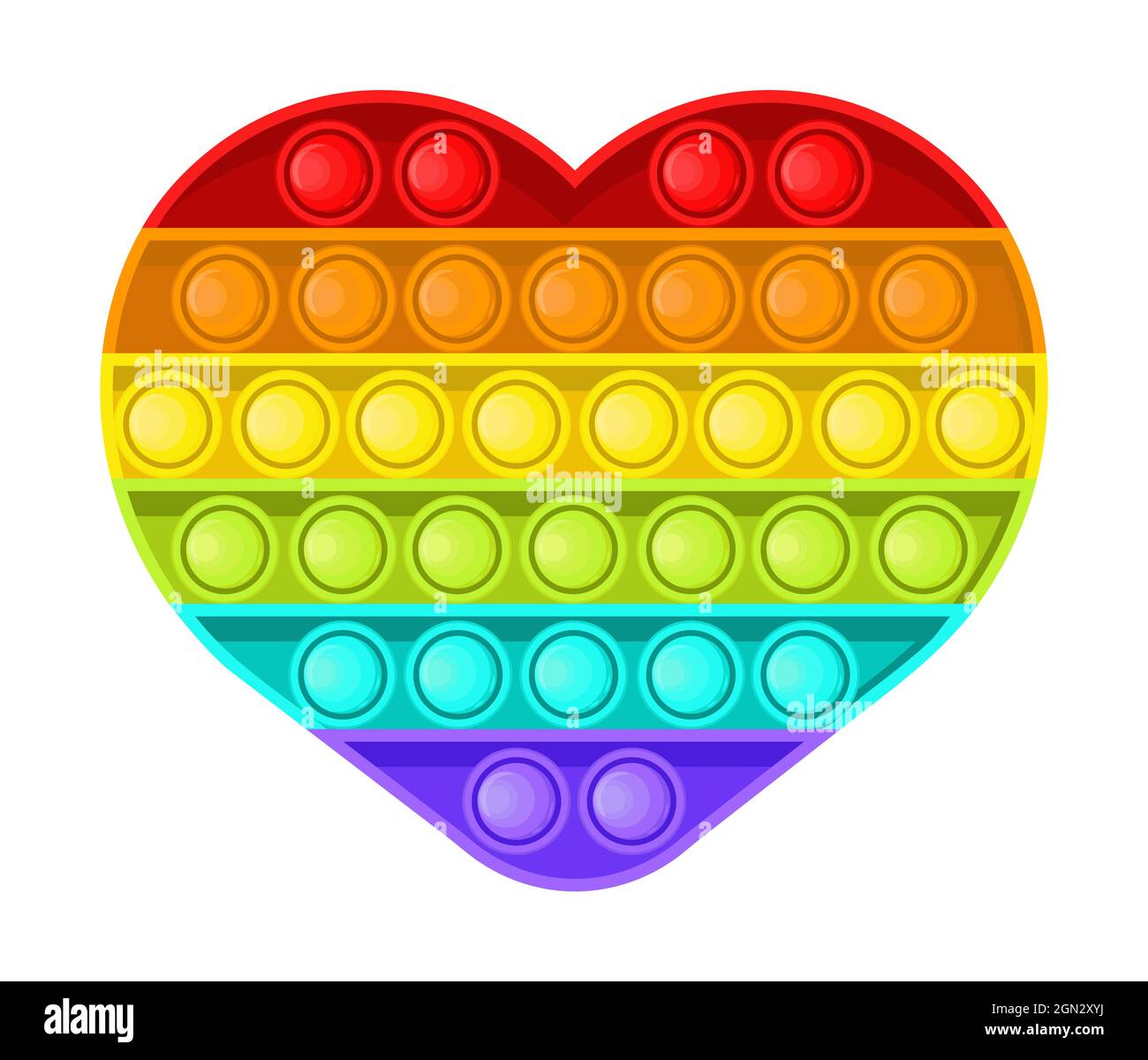 Pop it fidget, antistressor toy vector in flat style. Trendy sensory ...