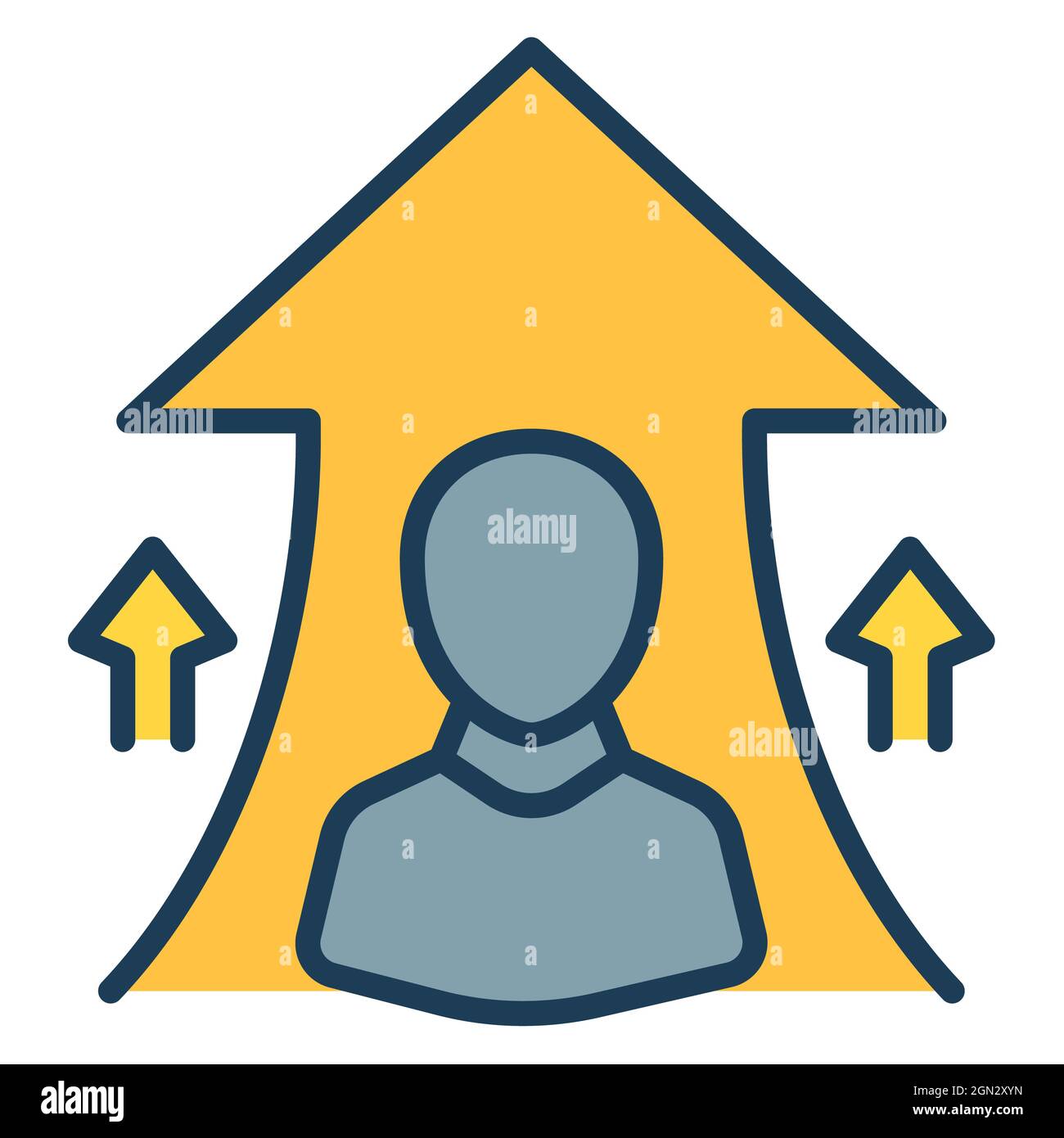 self development with improve ability skill single isolated icon with ...