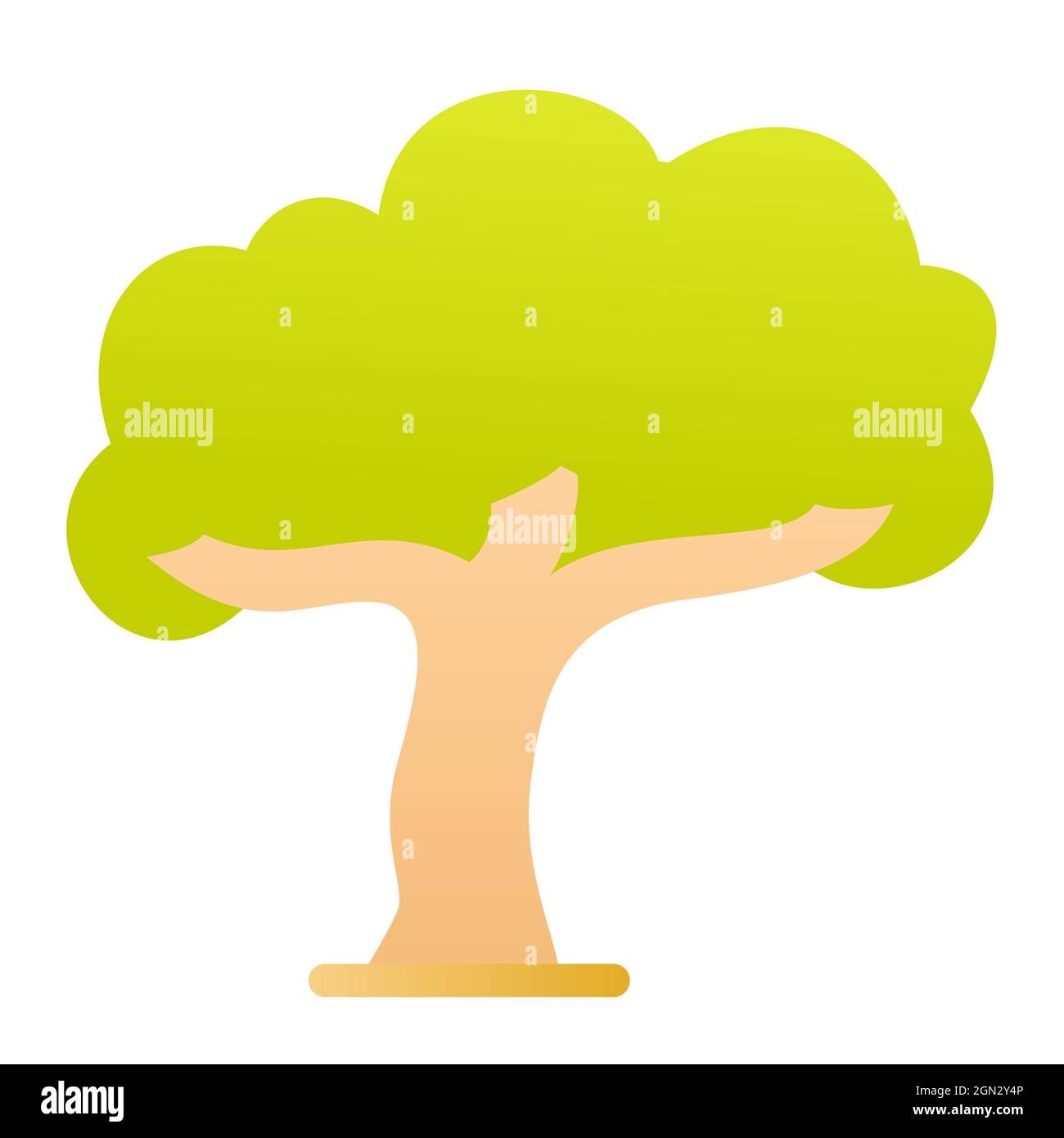 wise wisdome tree calm relax single isolated icon with smooth style ...