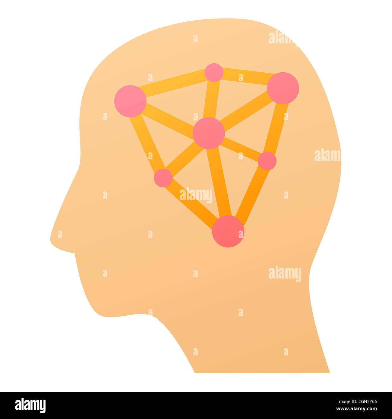 creativity or intelligence thinking single isolated icon with smooth ...