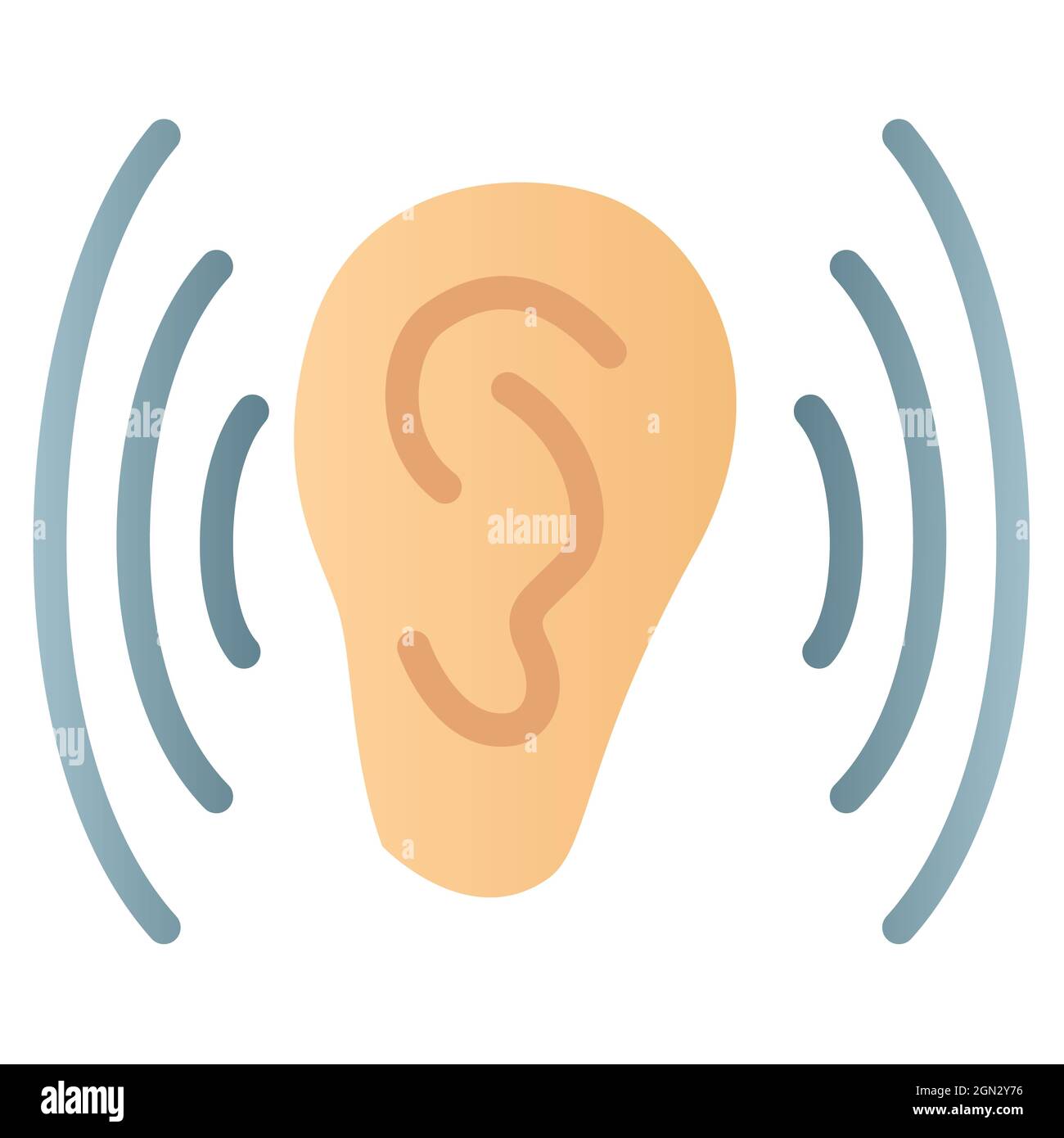 listen or hear ears communication single isolated icon with smooth ...