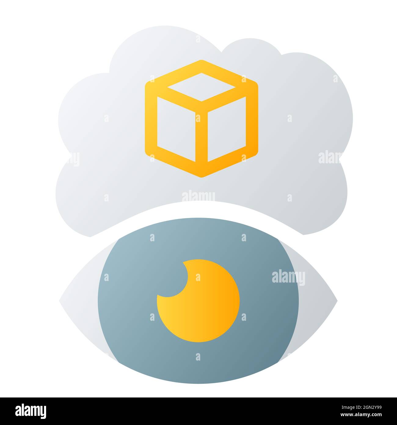 visualize see imagine vision single isolated icon with smooth style ...