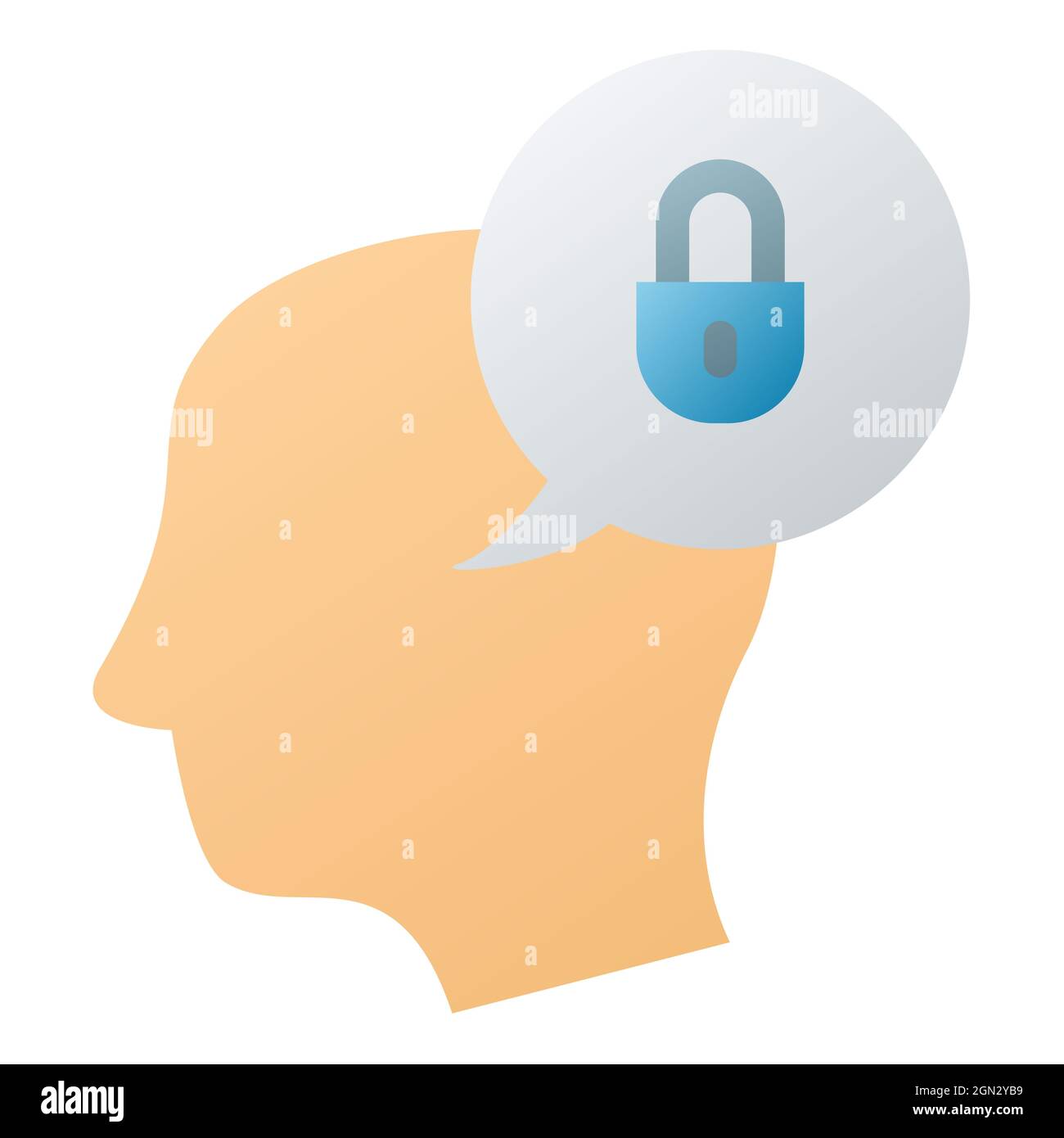 introvert psychology thought single isolated icon with smooth style ...