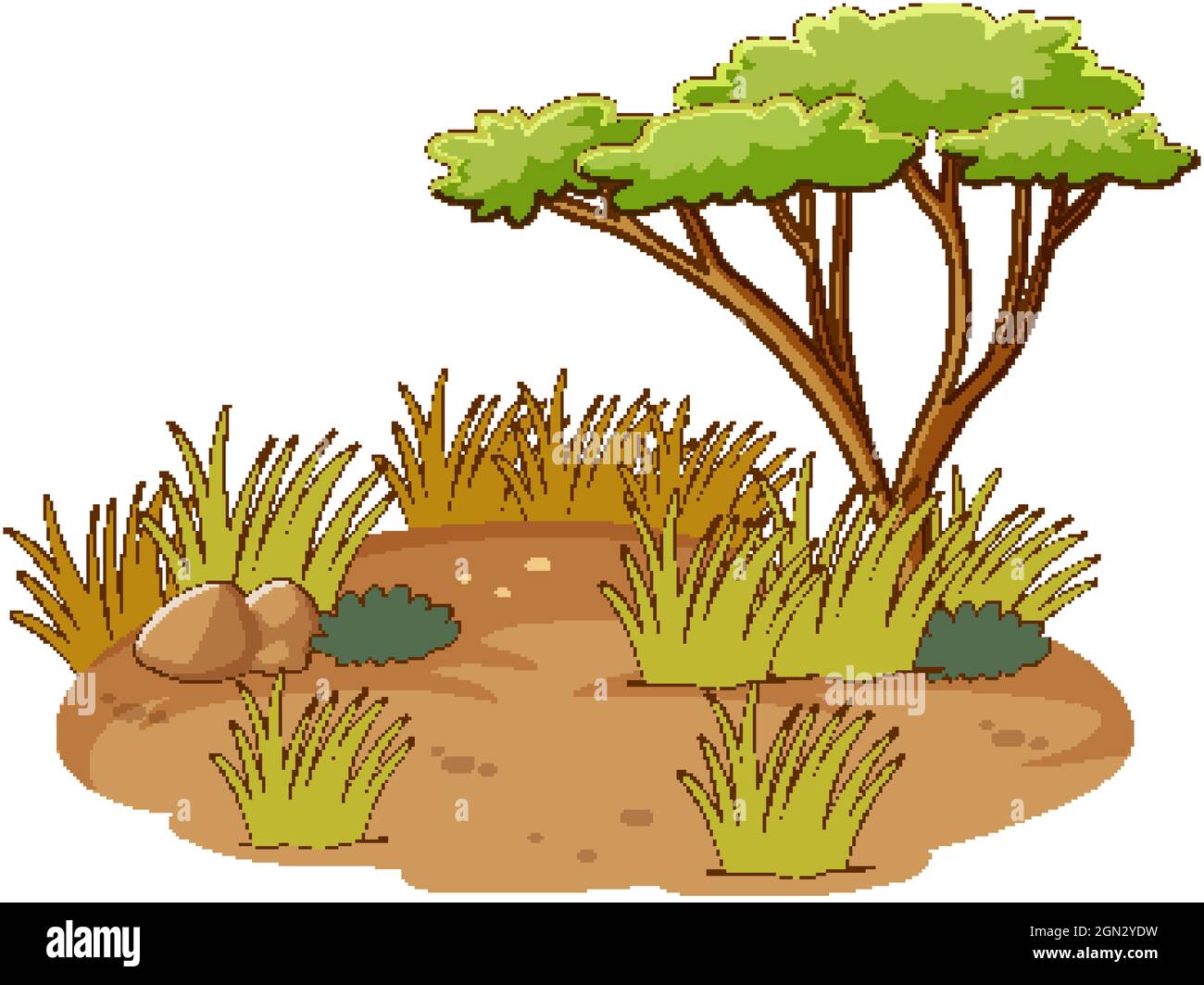 Isolated African forest scene illustration Stock Vector Image & Art - Alamy