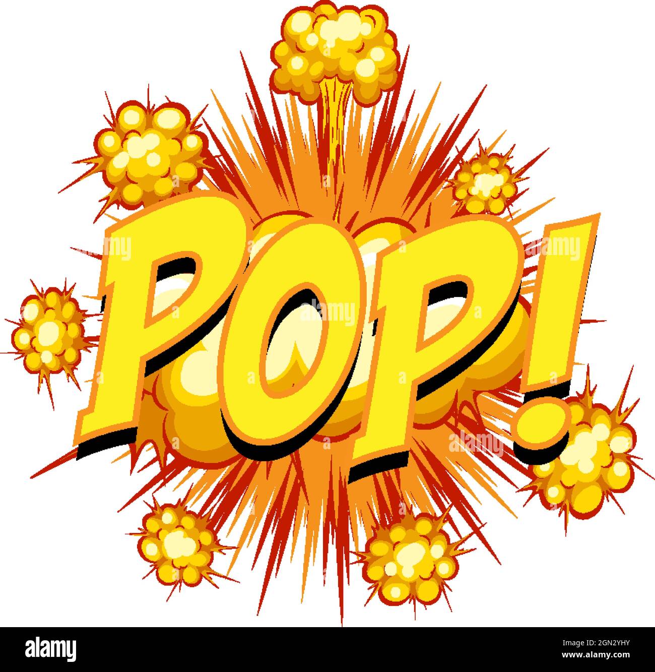 Comic speech bubble with pop text illustration Stock Vector Image & Art ...