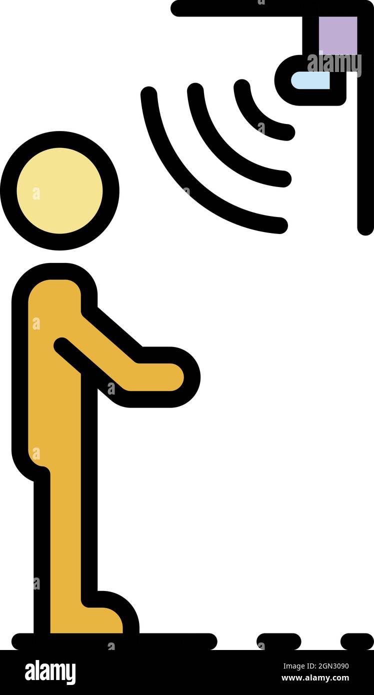 Guard motion sensor icon. Outline guard motion sensor vector icon color ... Guard motion sensor icon. Outline guard motion sensor vector icon color ...