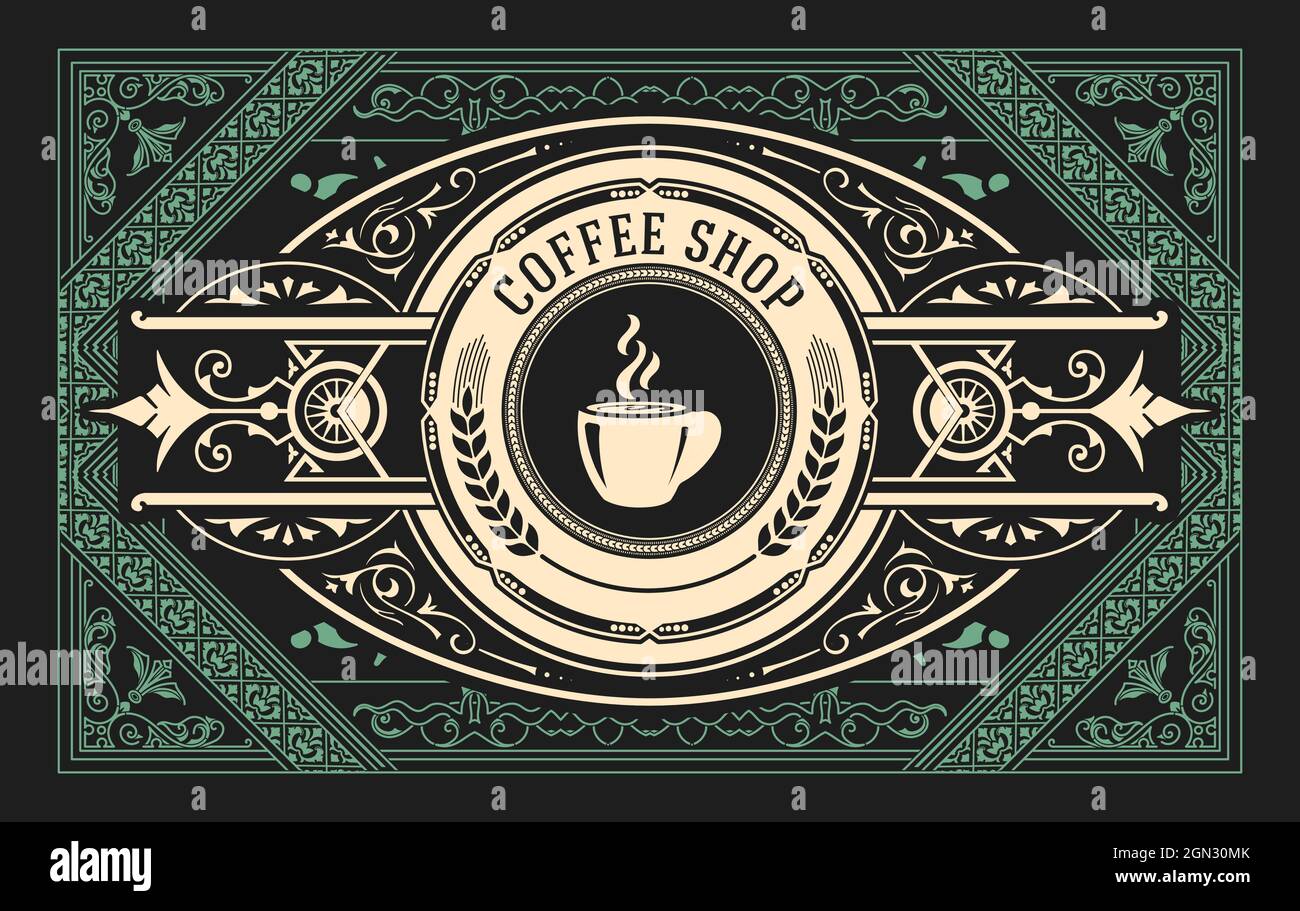 Vector, Coffee Shop label for cafe business Stock Vector Image & Art ...