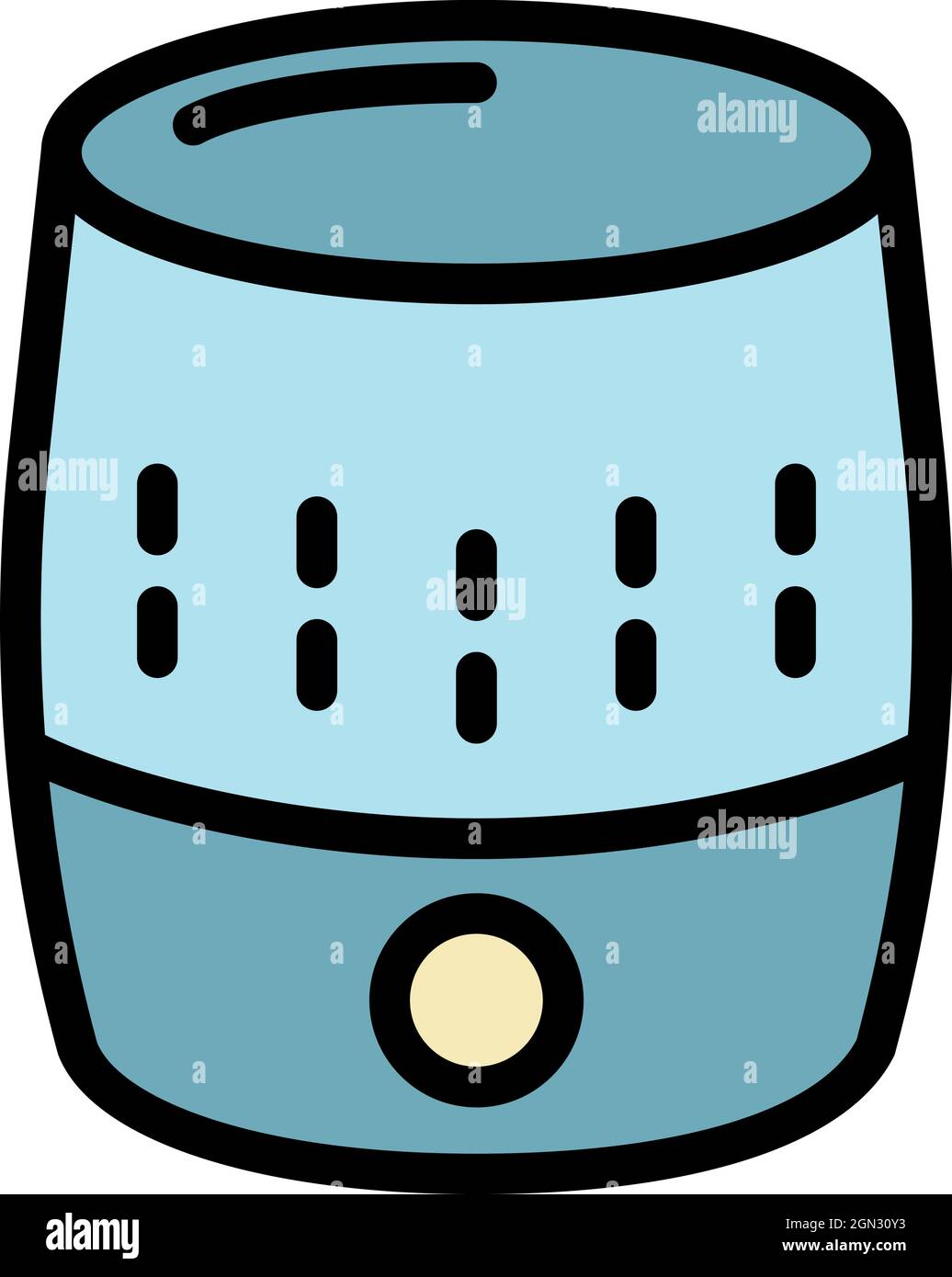 Mini smart speaker icon. Outline mini smart speaker vector icon color ...