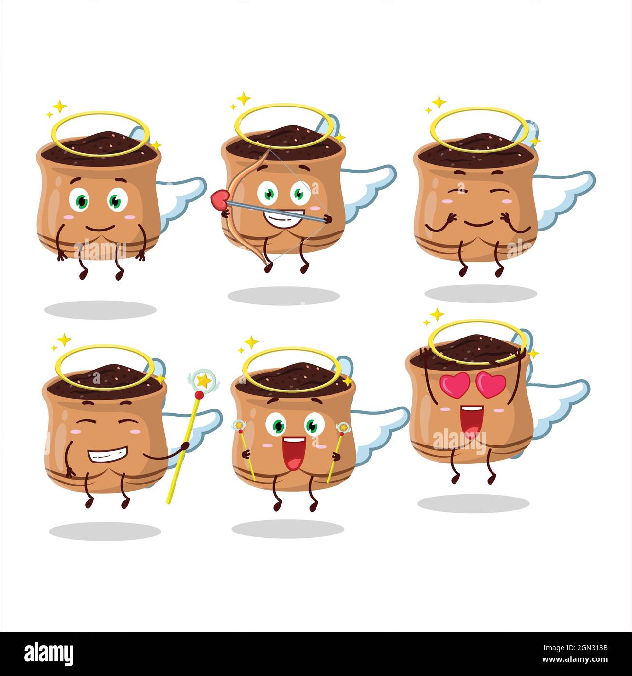 Sumach cartoon designs as a cute angel character. Vector illustration ...