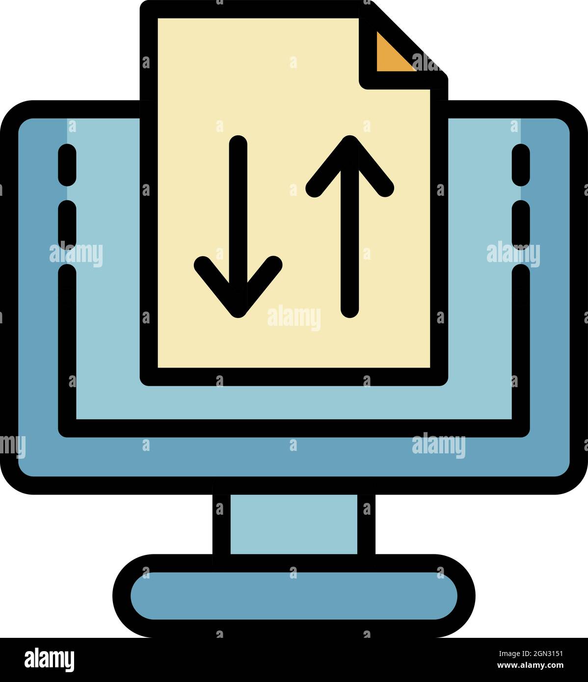 Digitization of documents icon. Outline digitization of documents ...