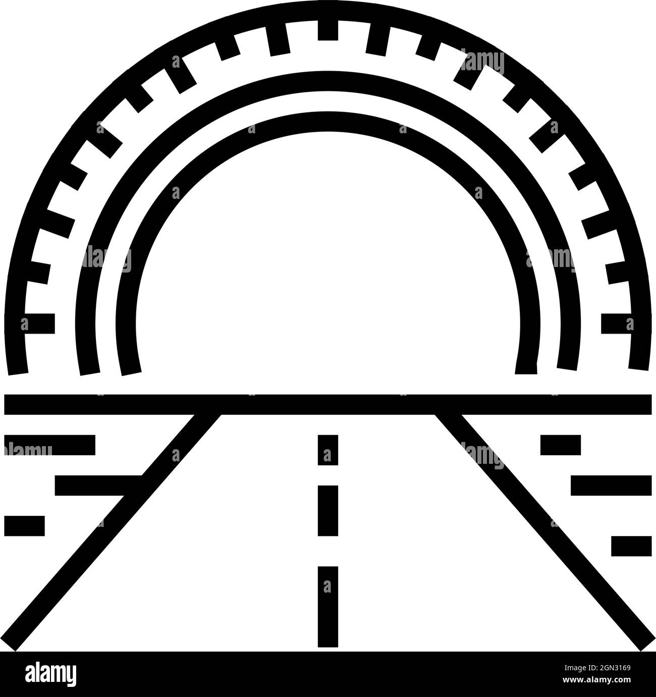 highway tires line icon vector illustration Stock Vector Image & Art ...