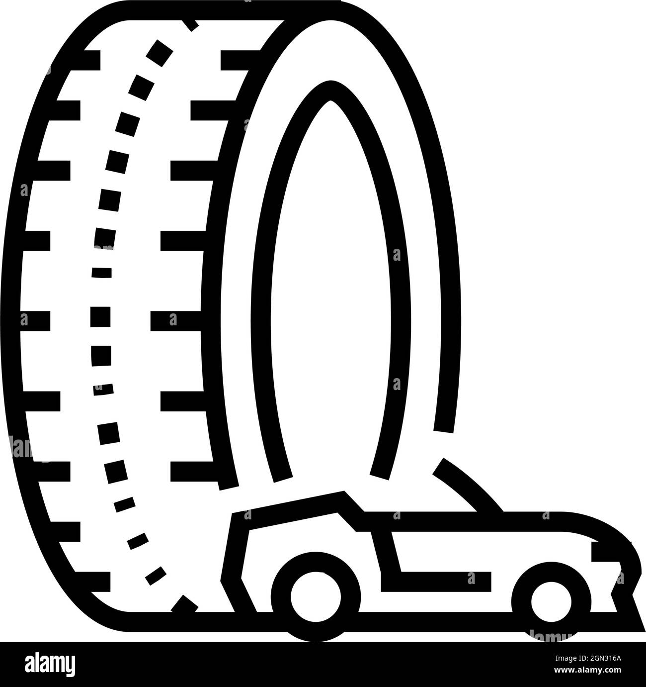 high performance tires line icon vector illustration Stock Vector Image ...