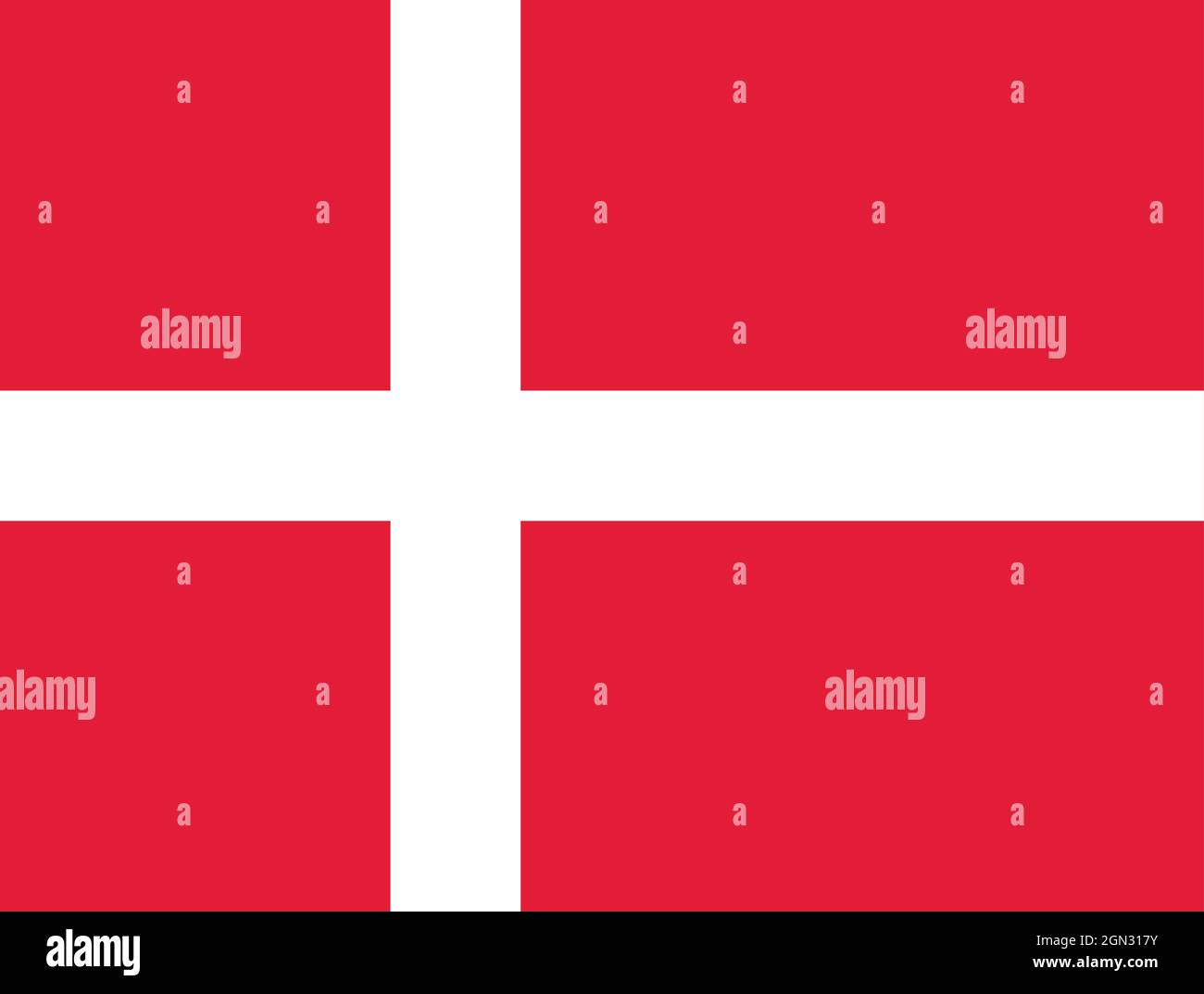 National flag of Denmark original size and colors vector illustration ...
