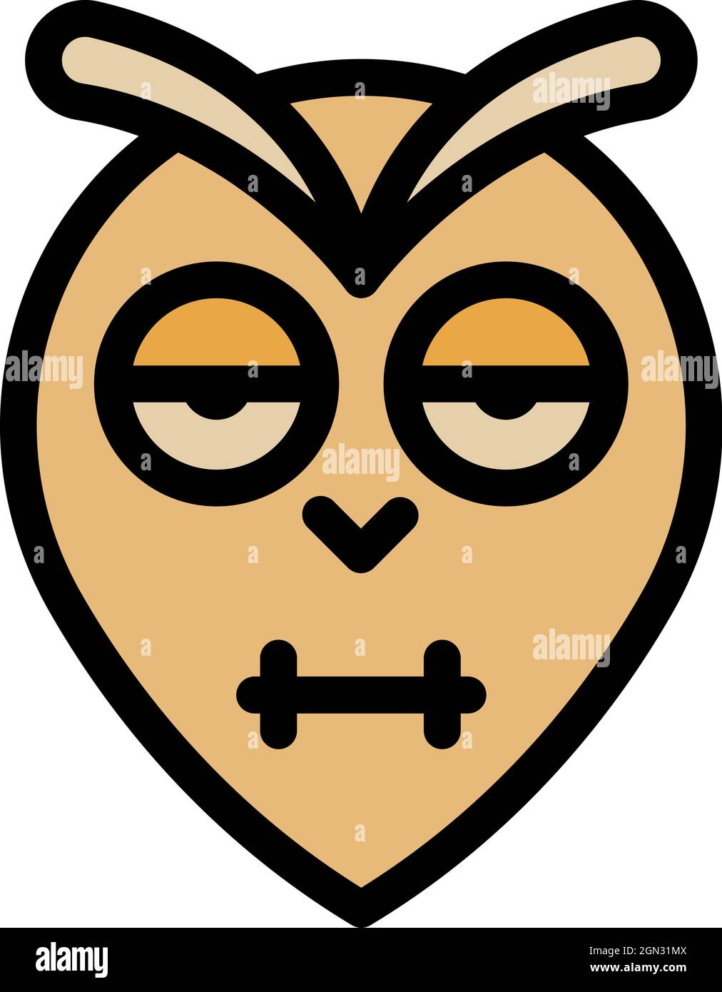Blinking owl head icon. Outline blinking owl head vector icon color ...