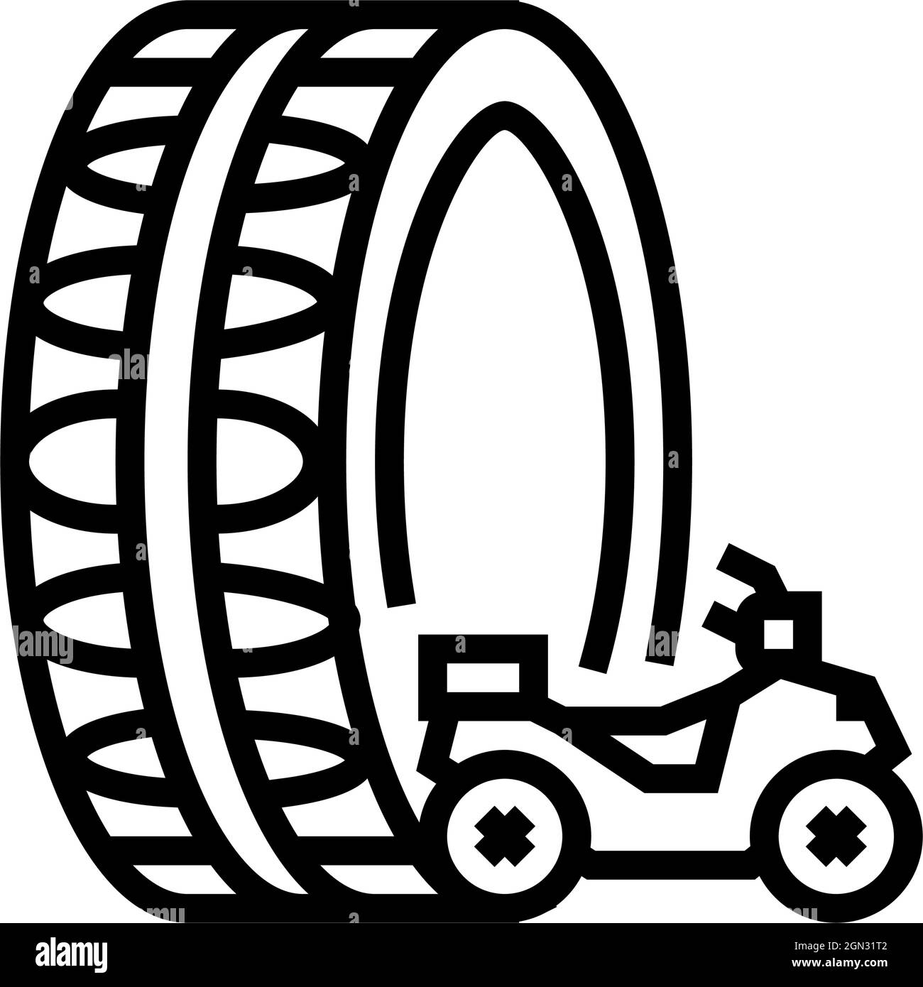 atv utv tires line icon vector illustration Stock Vector Image & Art ...