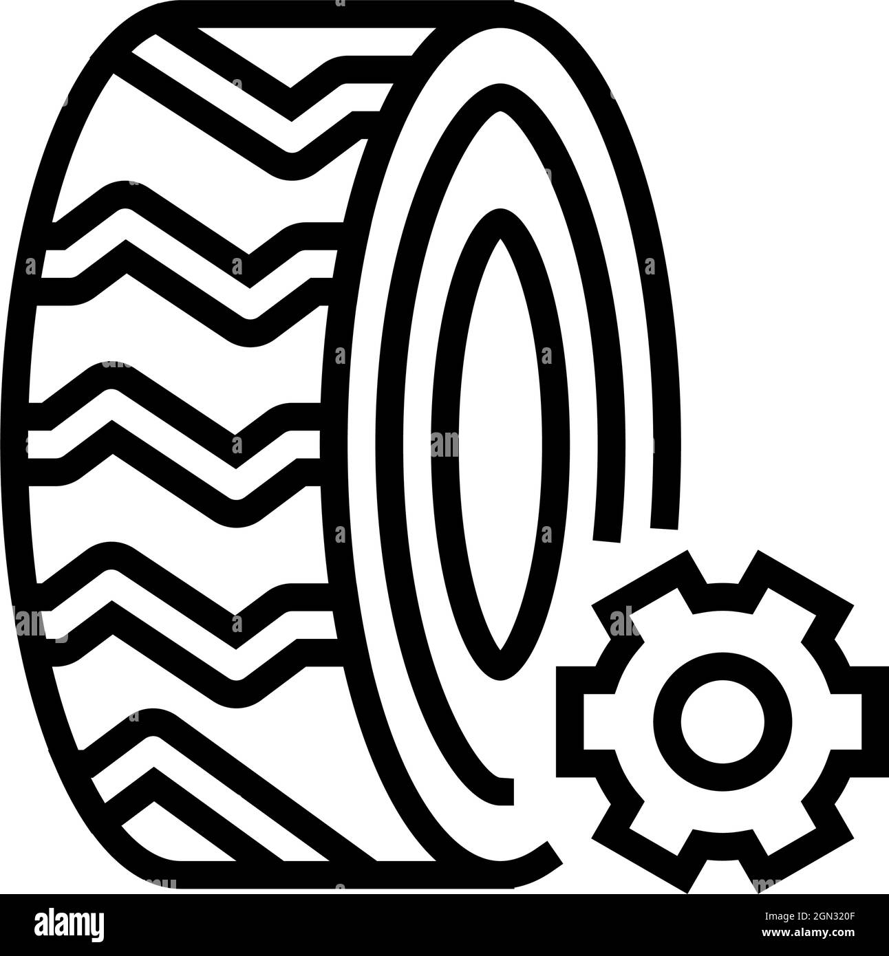 industrial tires line icon vector illustration Stock Vector Image & Art ...