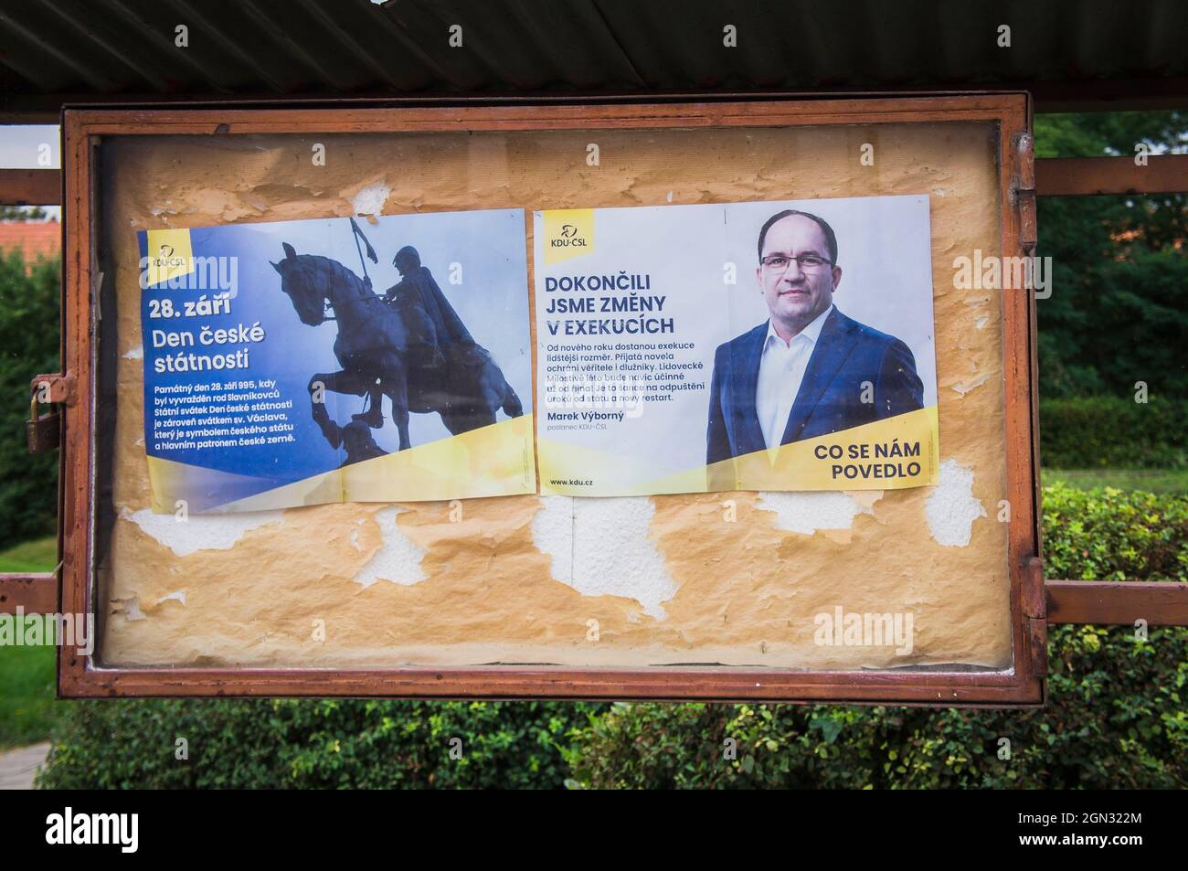 2021 Czech legislative elections poster bearing Marek Vyborny, KDU-CSL ...
