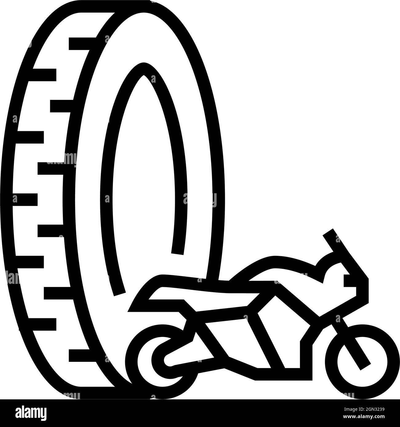 motorcycle tires line icon vector illustration Stock Vector Image & Art ...