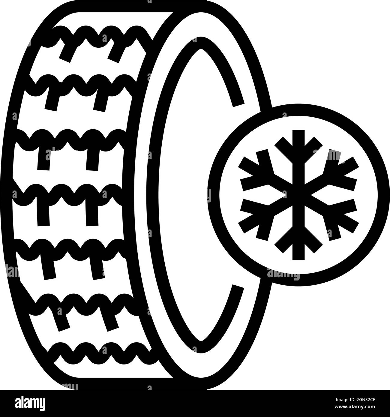 ice winter season tires line icon vector illustration Stock Vector ...