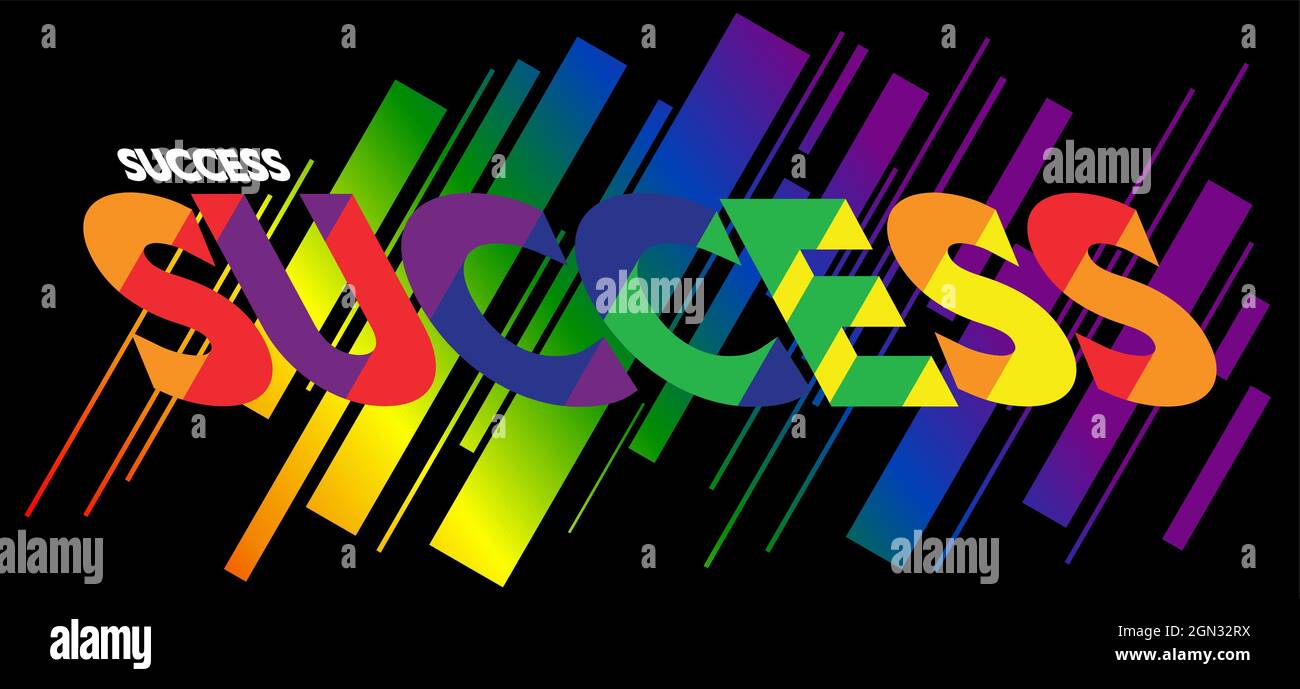 Success, Vector logo. Quotes and phrases for cards, banners, posters ...