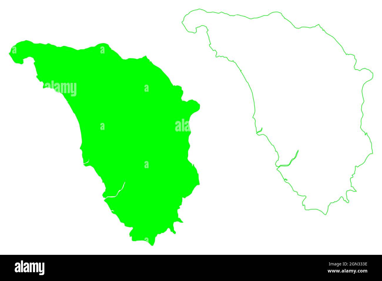 Mindoro island (Southeast Asia, Republic of the Philippines) map vector ...
