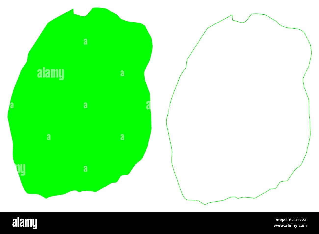 Prince Charles island (Canada, North America, Nunavut territory) map ...