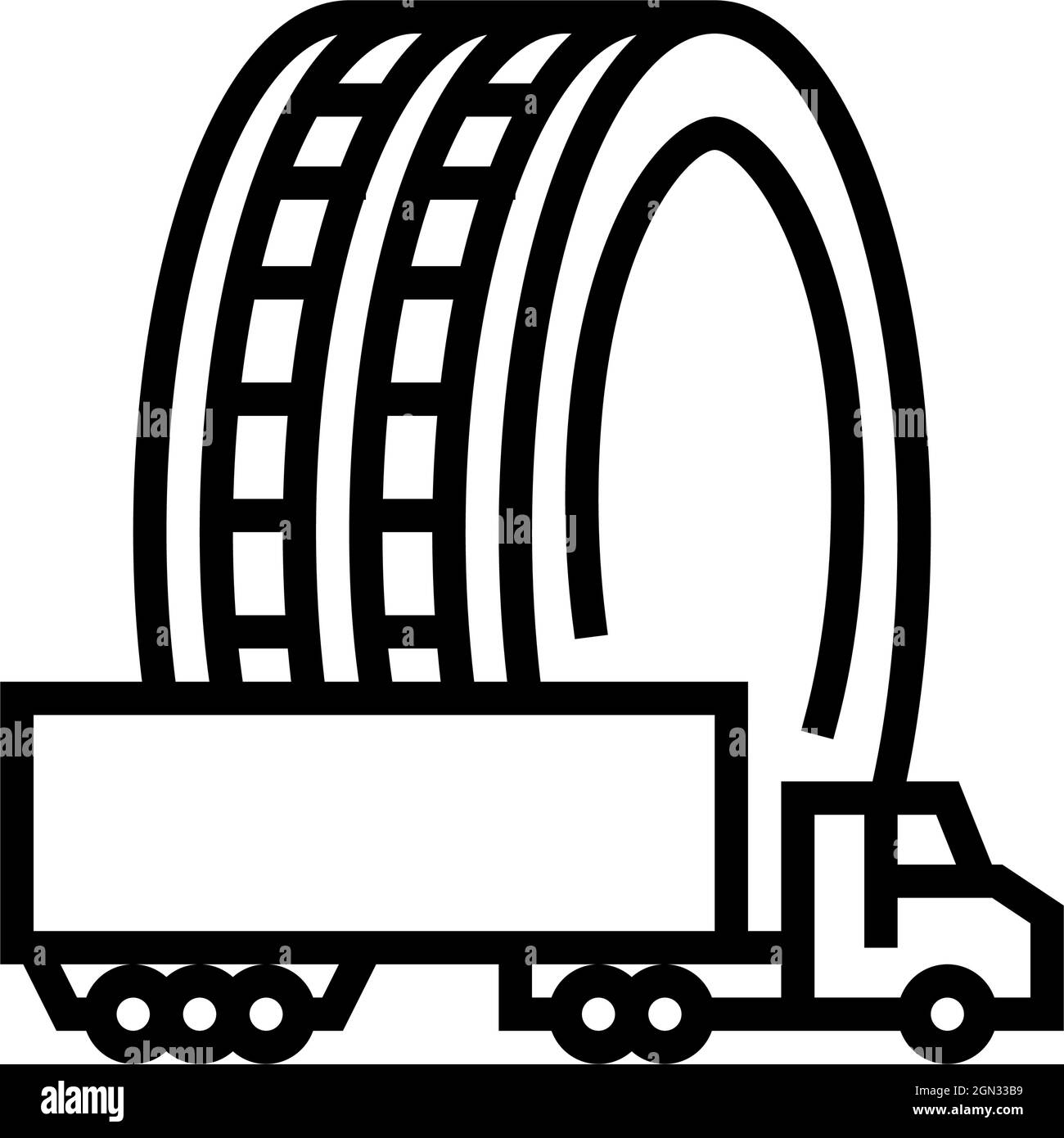 commercial truck tires line icon vector illustration Stock Vector Image ...