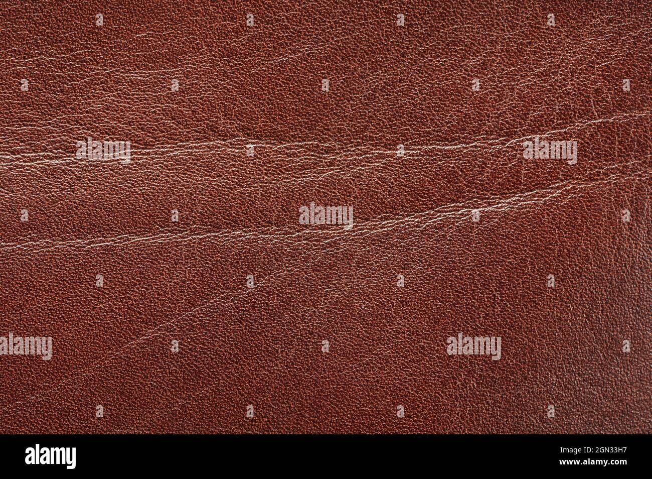 Real brown leather surface with wrinkles macro close up view Stock ...