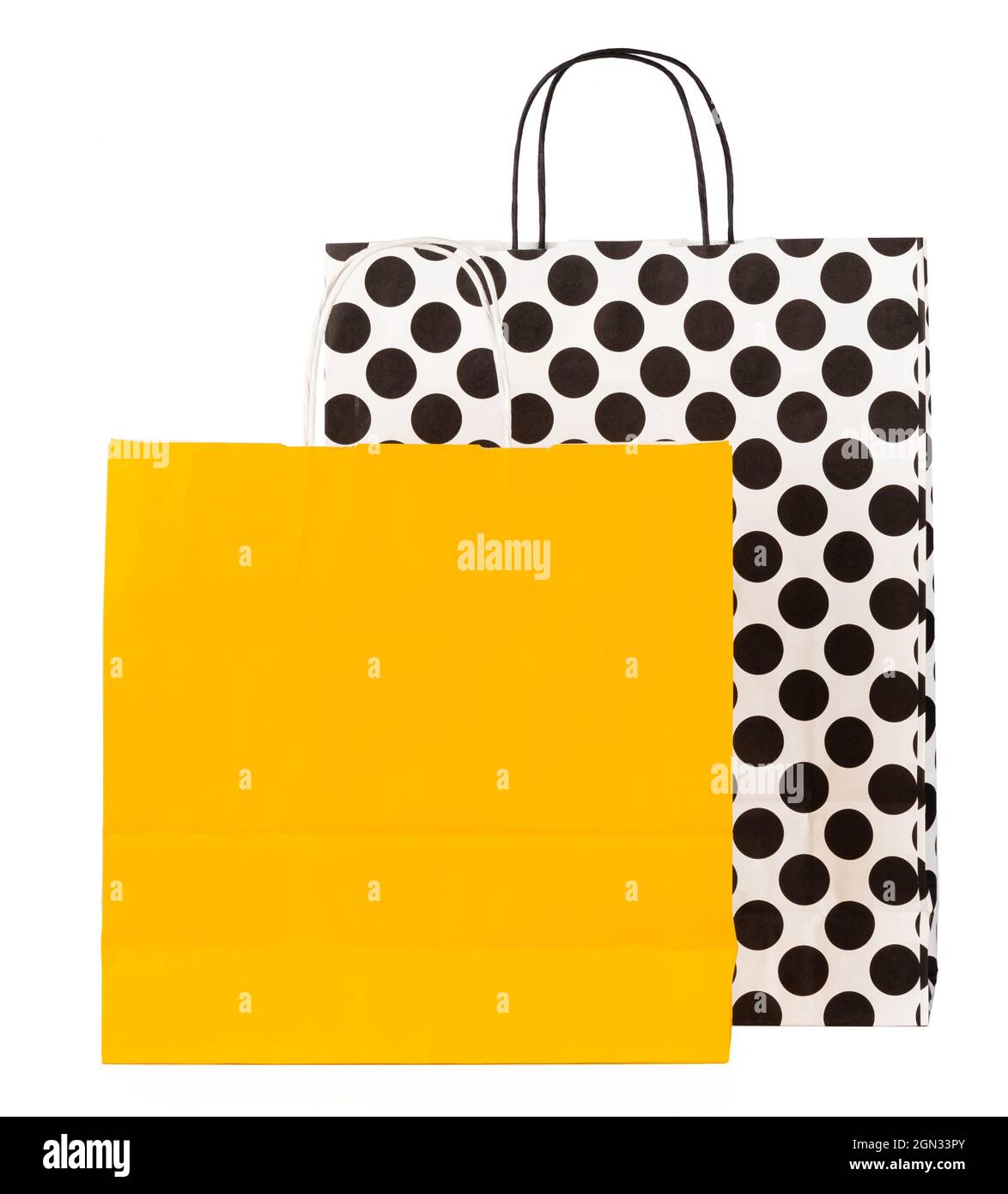 Colored shopping bags isolated on white background Stock Photo - Alamy