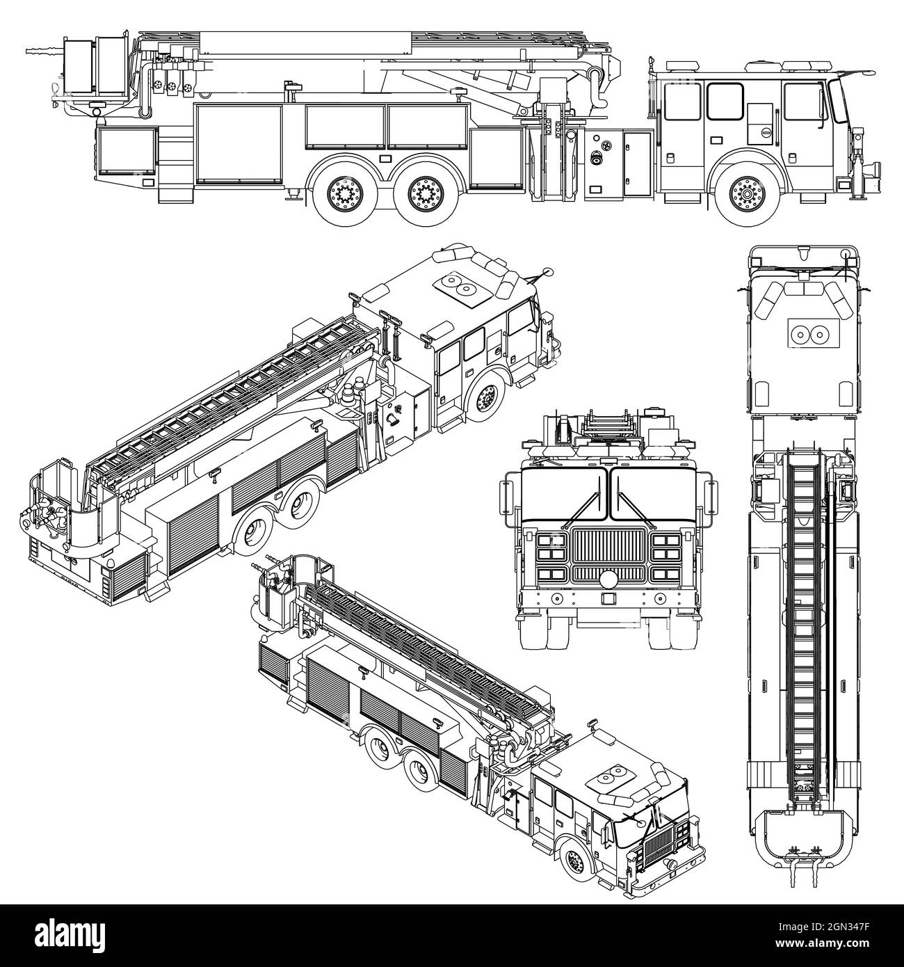Set with the contours of the detailed firing machine from black lines ... Set with the contours of the detailed firing machine from black lines ...