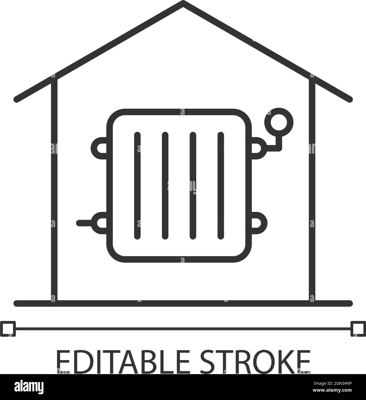 Required heating linear icon Stock Vector Image & Art - Alamy