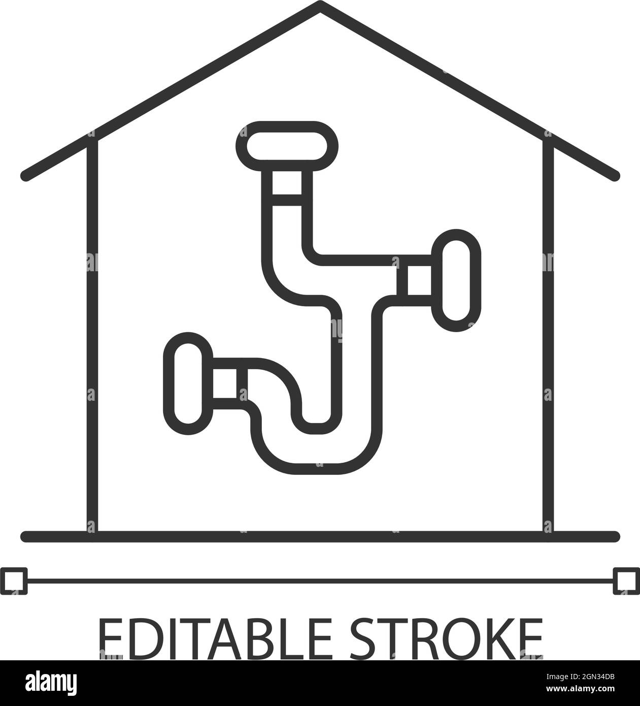 Plumbing system linear icon Stock Vector Image & Art - Alamy