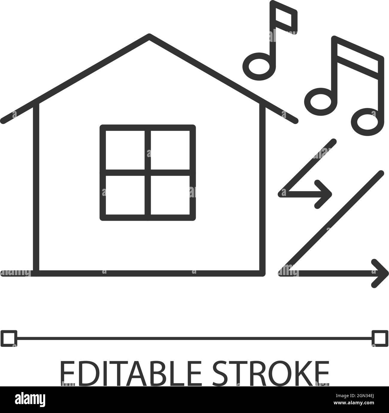 Sound insulation linear icon Stock Vector Image & Art - Alamy