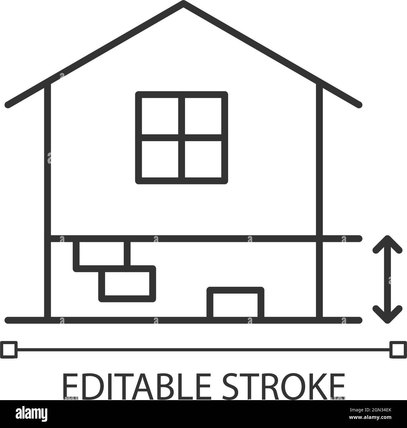 Adequate plinth height linear icon Stock Vector Image & Art - Alamy