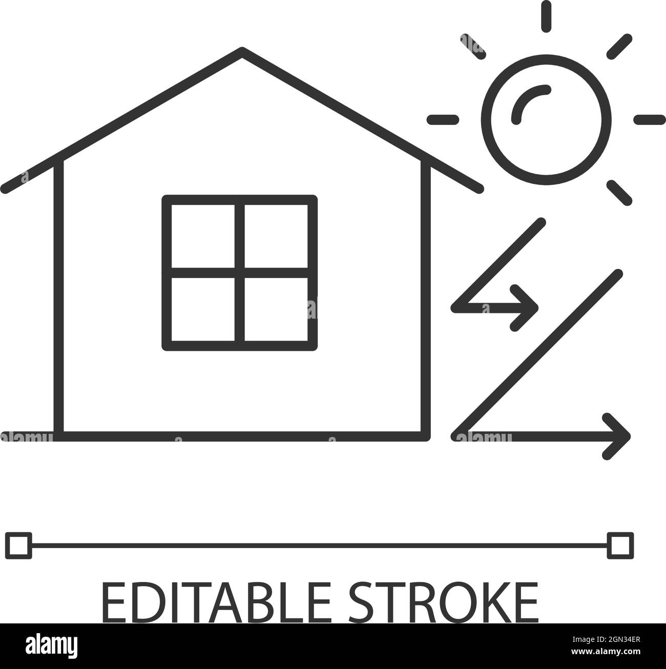 Heat insulation linear icon Stock Vector Image & Art - Alamy