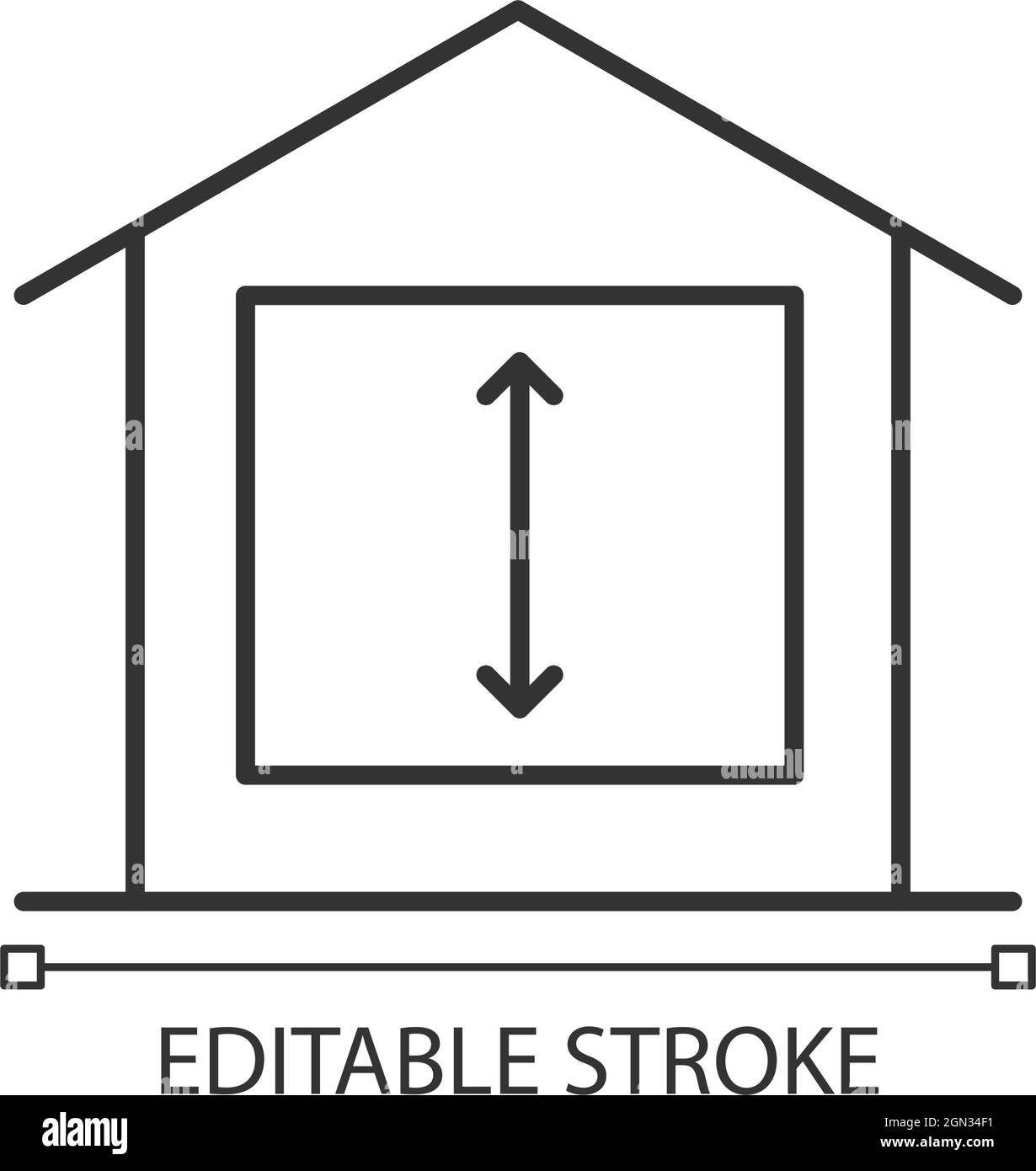 Minimum ceiling heights linear icon Stock Vector Image & Art - Alamy