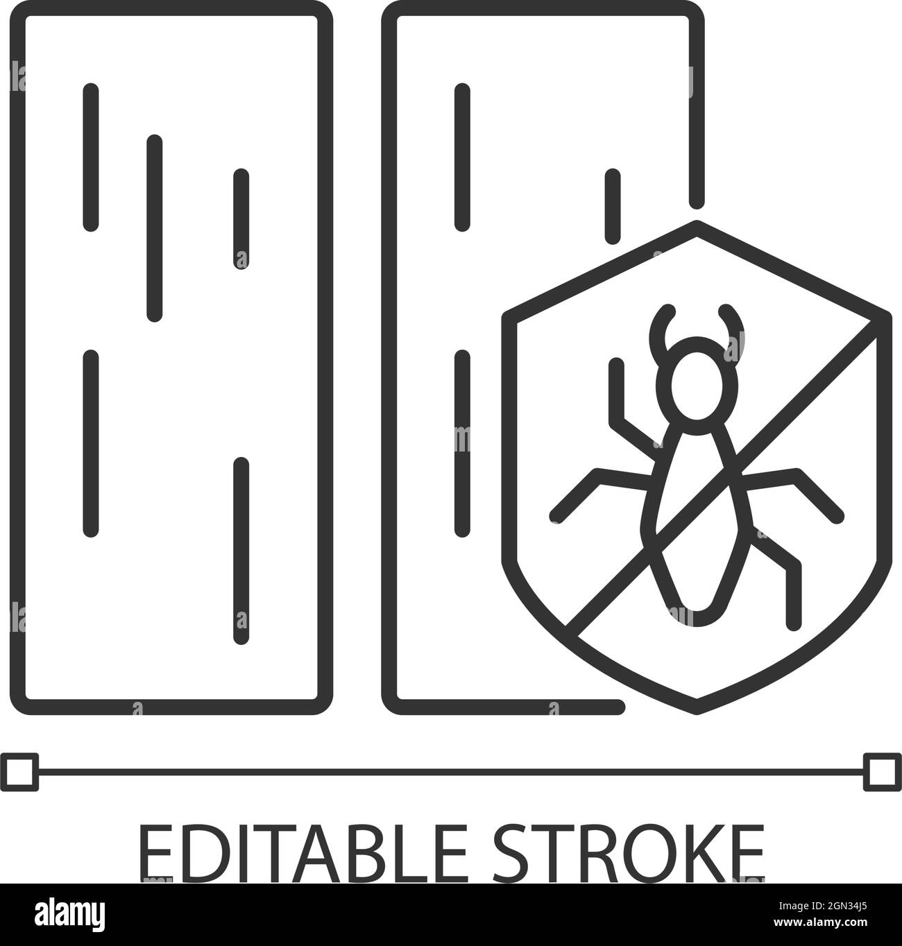 Protection from termite linear icon Stock Vector Image & Art - Alamy