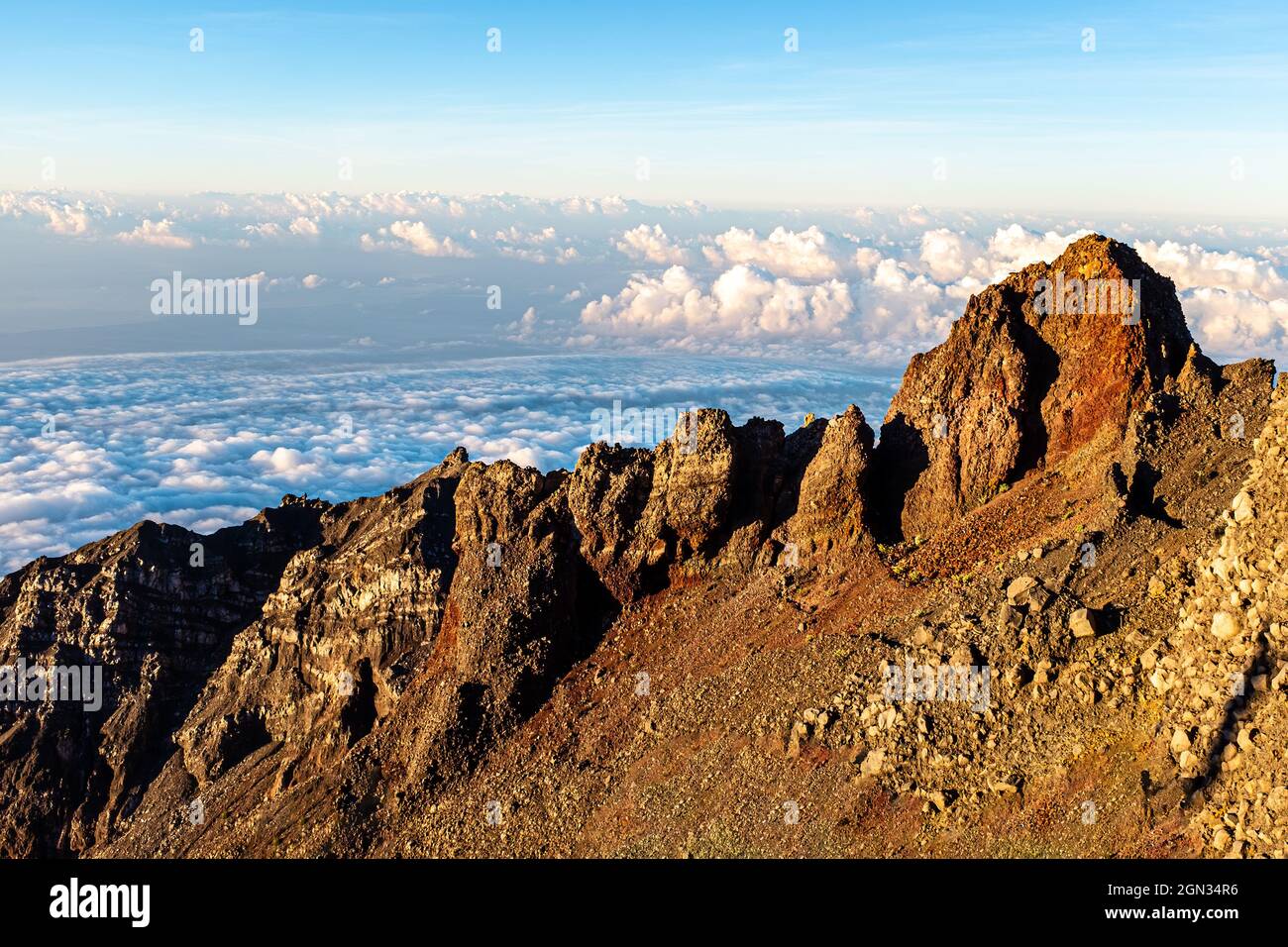 Aerial view of the top of Mount Rinjani, Indonesia Stock Photo - Alamy