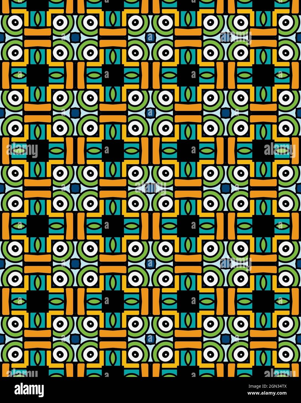Illustration of a seamless tile pattern used as wallpaper or background ...
