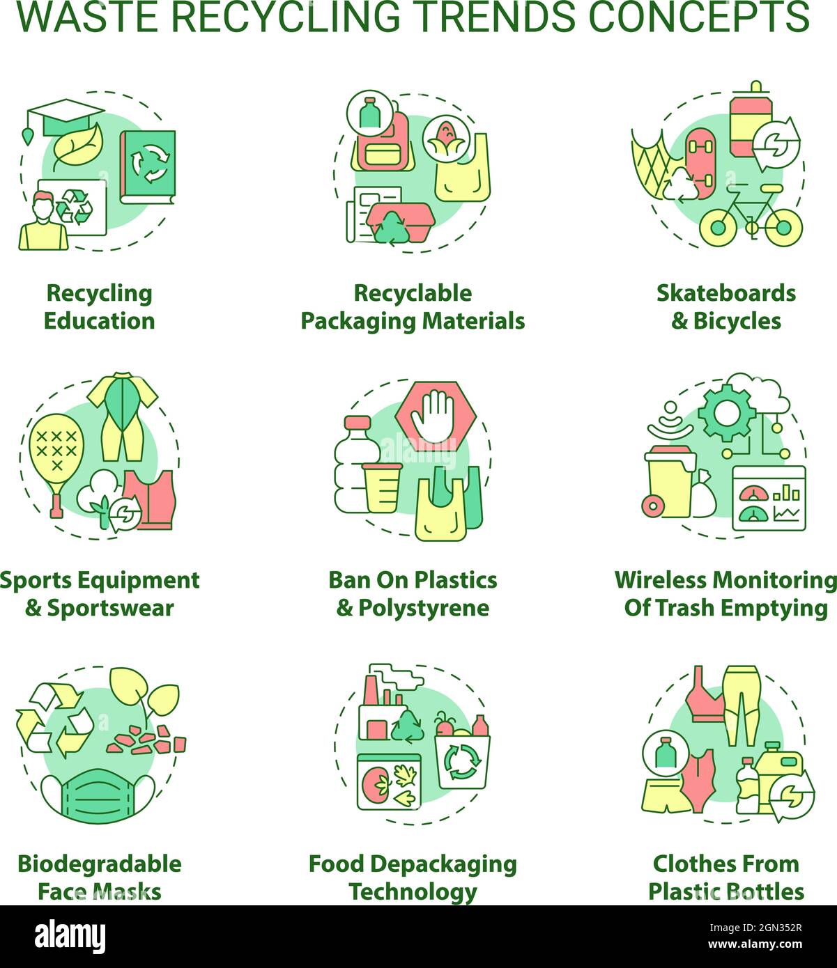 General waste and recycling Cut Out Stock Images & Pictures - Alamy