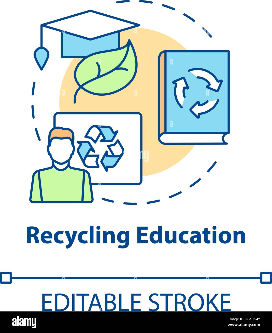 Recycling education concept icon Stock Vector Image & Art - Alamy